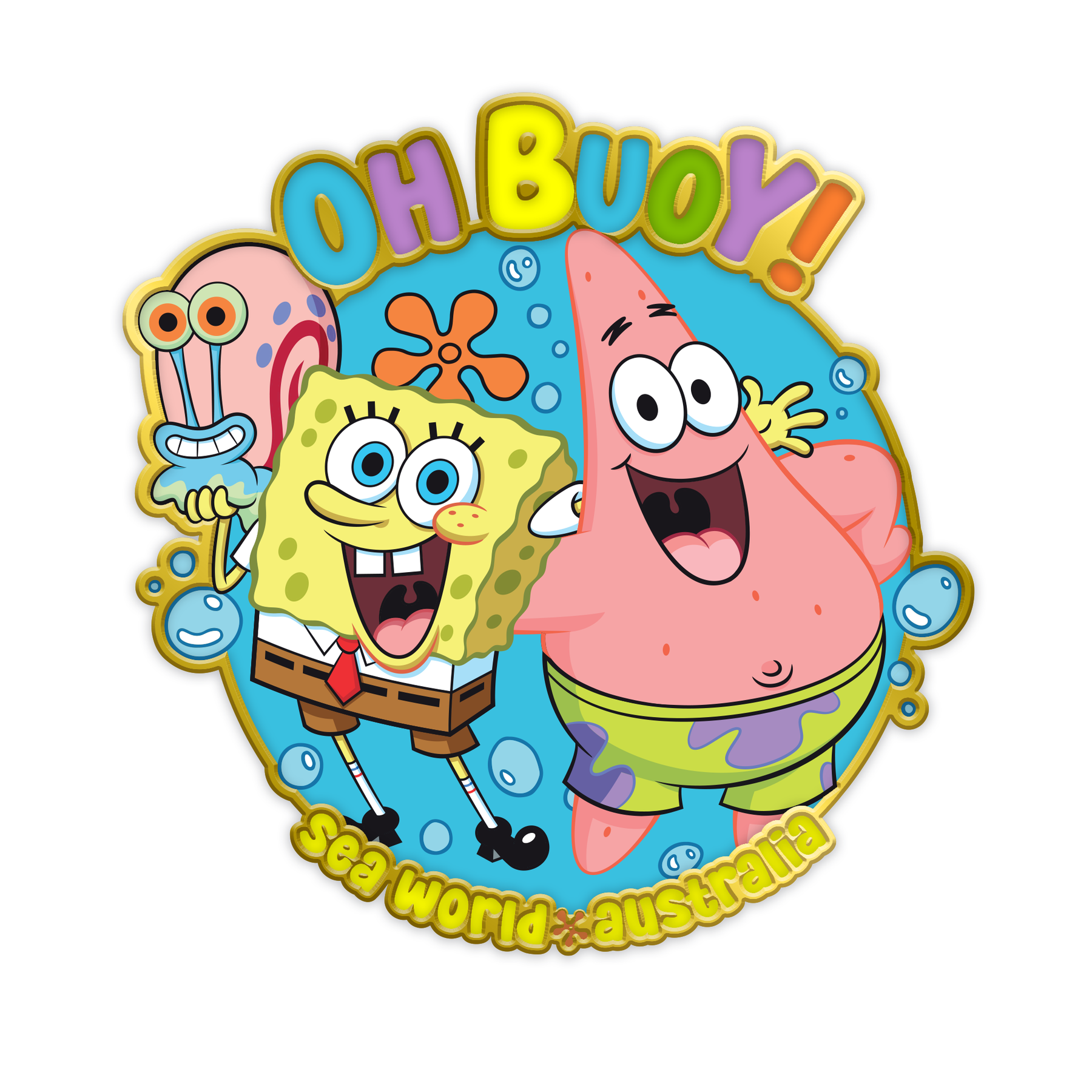 SpongeBob SquarePants & Patrick Magnet Oh Bouy – Village Roadshow Theme ...